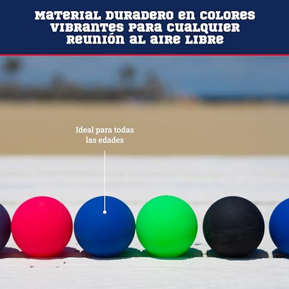 Botabee Beach Paddle Ball Replacement Balls - 6 High-Visibility Pickleball & Smashball Compatible Balls | Colorful Kadima & Pro Kadima Ball Replacement | 6 Small Paddle Balls in High Visibility Colors