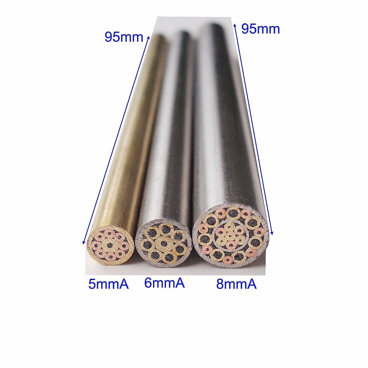 NC HAISDA Mosaic Pins for Knife Handle Custom Knives Blank Scales Grips Blades EDC Pocket Hunting Folding Knives Pivot Pin 9 5cm A 6mm