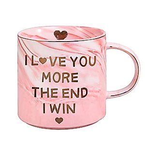Mothers Day Gifts for Mom,Mom Gifts for Her Women Wife,Funny Gifts Novelty Gag Personalized Gifts Ideas,Graduation Gifts for Women on Birthday/Christmas/Valentine's Day Pink Marble Coffee Mug-12 OZ