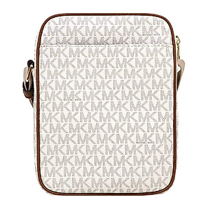 Michael Kors Jet Set Travel Signature PVC Medium Flight Bag - Vanilla