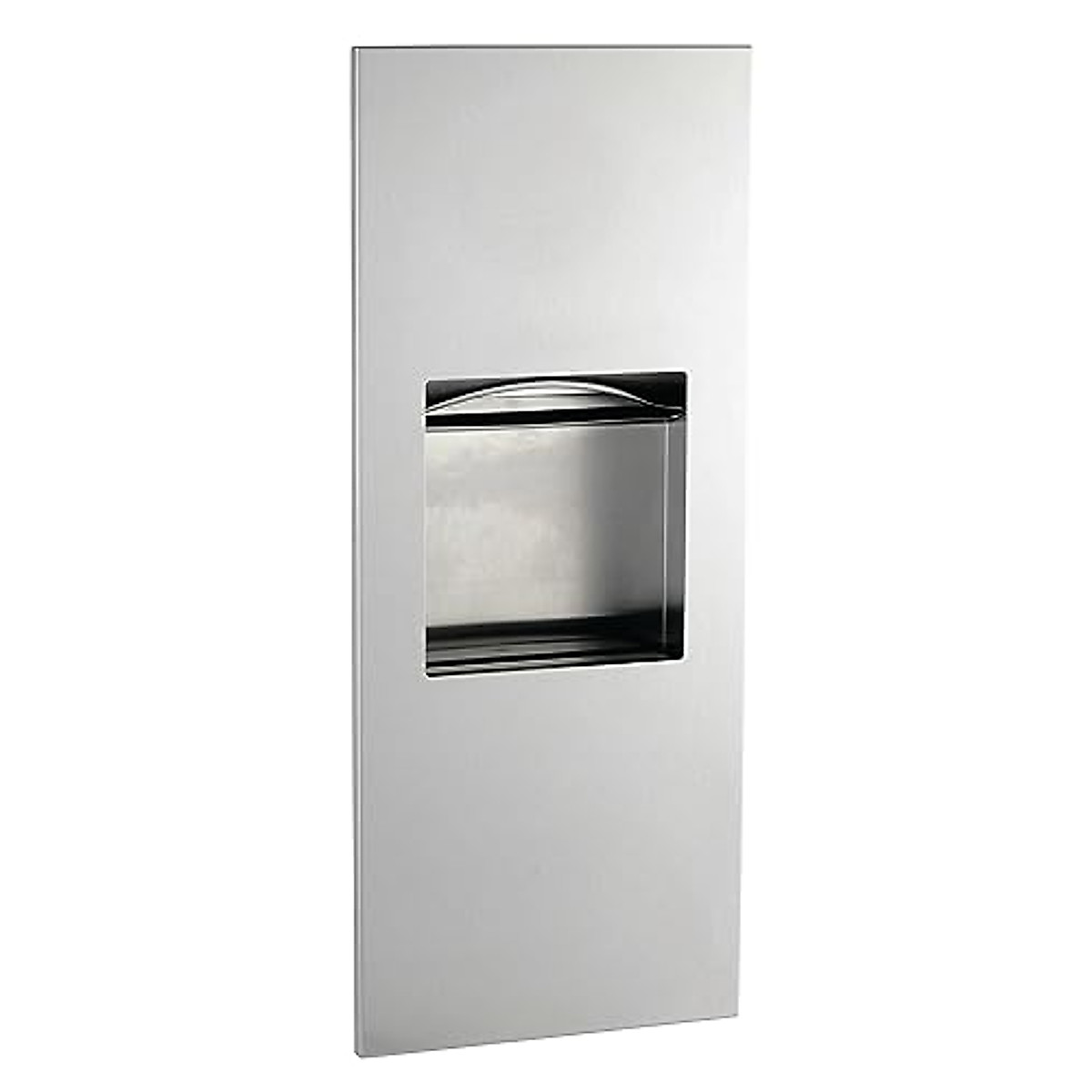 BOBRICK 36903 TrimLineSeries Stainless Steel Recessed Paper Towel Dispenser with 1.6-Gallon Waste Receptacle