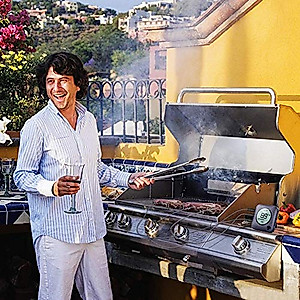 Bluetooth Meat Thermometer Wireless Meat Thermometer, Wireless Digital Grill Thermometer with 6 Temperature Probes, Large LCD Display, Bluetooth Thermometer for Grill, Smoker, Oven, Cooking and BBQ