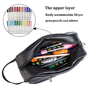 TRO&HOM Carrying Bag for Cricut Tools, Big Capacity Organizer Bag for Cricut Pens Cricut Accessories Carrying Case Organizer Case for Cricut Pen Set Double Layer Bag