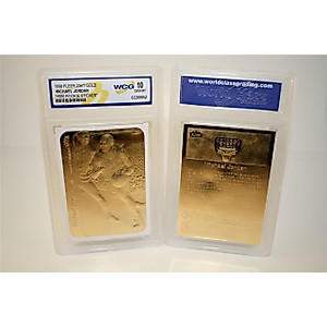 (2) Michael Jordan 1986 Fleer WCG GEM MT-10 Rookie Card LOT!