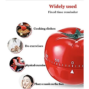 Kitchen Craft Mechanical Wind Up 60 Minutes Timer 360 Degree Rotating Tomato Shape Kitchen Cooking Timer