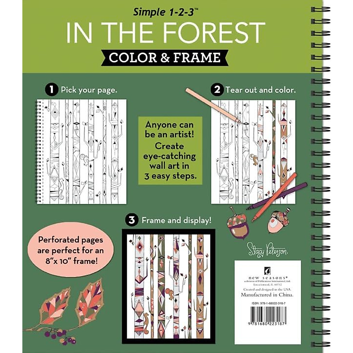 Color & Frame - In the Forest (Adult Coloring Book)