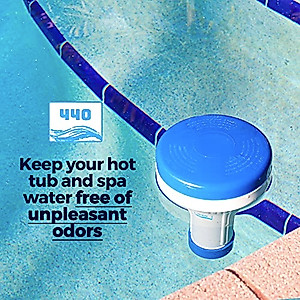 440 Mini Premium Floater Dispenser for Spa, Hot Tub and Small Pools for 1 Inch Chlorine or Bromine Tablets. (Tablets NOT Included) Adjustable Chemical Float from 0 to 13 Flow Control