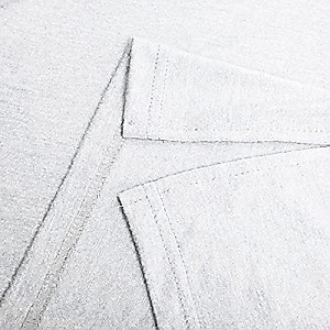 wodceeke Women's Short-Sleeved V-Neck Plain T-Shirt Casual Loose Basic Tee Summer All-Match Blouse Tops (White, L)