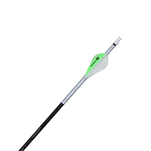 NAP Quikfletch Quikspin 2" 4-Vanes Stabilizing Fletching - White/Green, 2" Vane