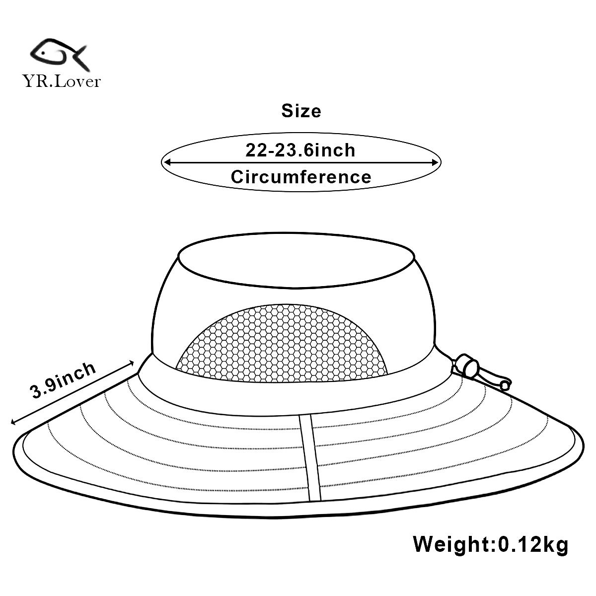 YR.Lover.Outdoor Boonie Men and Women's Hat - Sun Protection Wide Brim Waterproof Cap for Safari Fishing Hunting Summer Bucket Hat Army Green