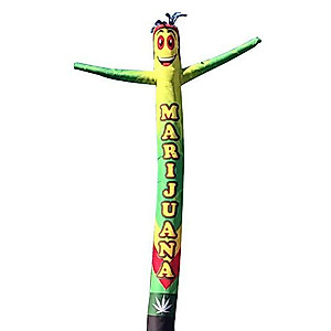 Marijuana Dispensary 20 Foot Tall Inflatable Tube Man Air Powered Dancing Puppet for Outdoors, Replacement Dancer Only