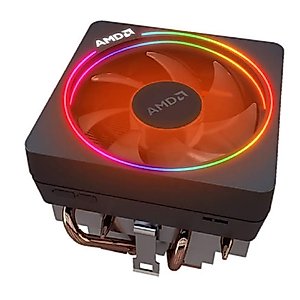 AMD Wraith Prism LED RGB Cooler Fan from Ryzen 7 2700X Processor AM4/AM2/AM3/AM3+ 4-Pin Connector Copper Base/Alum Heat Sink, compatible with Desktop