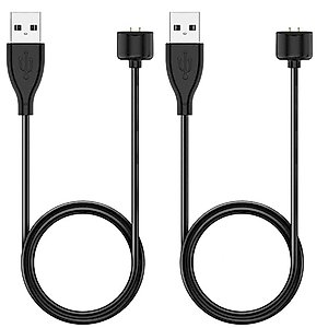 Emilydeals 2-Pack Charger for Amazfit Band 5, Xiaomi Mi Band 7/6/5 Activity Fitness Tracker - Replacement Magnetic Charging Cable USB Cord [50cm/1.6ft] (2)