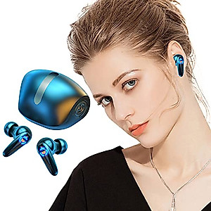 New Bluetooth 5.2 Earbuds, Touch-Control TWS-Headphones, with Insensible Wearing, Noise Cancelling, Low Latency, for Sports Working Music