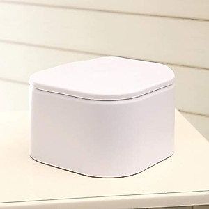 LI-GELISI Press Type Desktop Trash Can Mini Mini Trash Cans Household Living Room Bedroom Cute Table Trash Can (White)