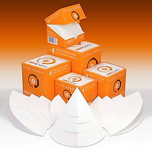 Qualitative Filter Paper 15 cm Quadrant Folded Filter Paper, Qualitative Grade 4 - ZENPORE Fast Flow 150 mm (50 Discs)
