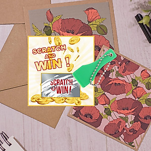 MILISTEN 10Pcs Scraper Tool Keychain for Lottery, Plastic Scraper Tool, Multi-Purpose Scraper Non-Scratch Cleaning Tool, Sticker/Label Remover Tool, Scoop Shape Key Ring Scratcher