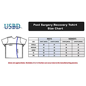 Post Surgery Recovery Tshirt Snap Open Tearaway Shirt (2XL, Navy/Women)