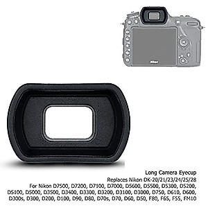Soft Silicon Camera Viewfinder Eyecup Eyepiece Eyeshade for Nikon D780 D750 D610 D600 D7500 D7200 D7100 D7000 D5600 D5500 D5300 D5200 D5100 D5000 D3500 D3400 D3300 Replaces DK-21 DK-28 DK-25 24 23 20