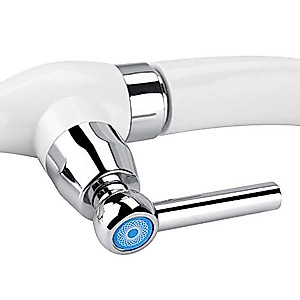 Plastic Tap,Bathroom Kitchen Sink Faucet ABS Plastic Single Handle Bar Faucet Cold Water Faucet Water Tap for Kitchen Sink Bathroom Basin Bathtub Mop Pool G1/2(Straight Handle)
