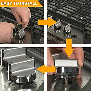 AMI PARTS W10766544 Burner Control Knobs Replacement for Whirlpool GE Stove Knobs 10430807 W10676228 4248219 AP5958476 PS10067059 EAP10067059 (5 Pack)