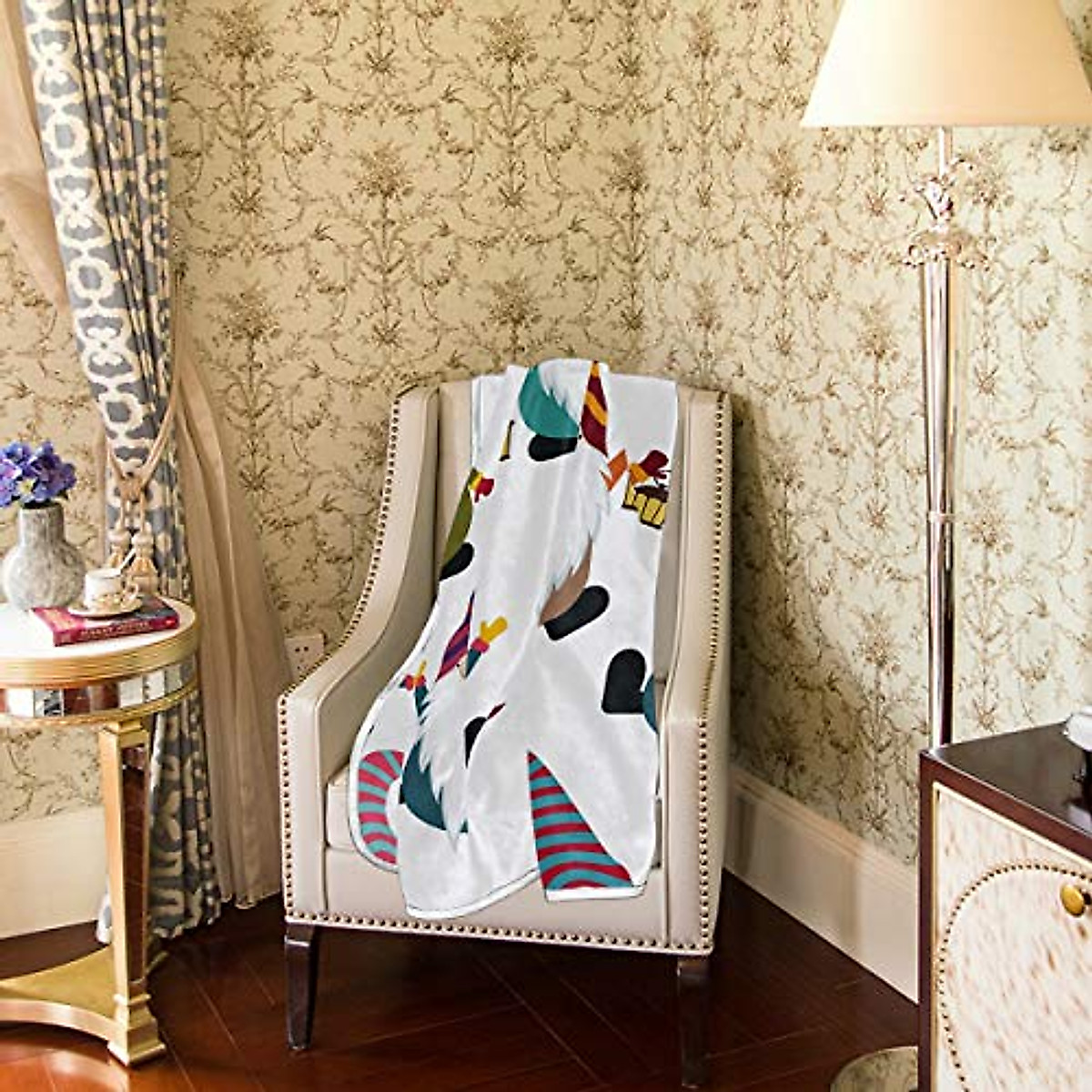 Throw Blanket Christmas Xmas Funny Gnomes Soft Blanket for Bed Couch Sofa Lightweight Travell Camping, 50 x 60 Inch