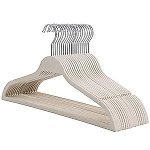 Elama Home 20 Piece Biodegradable Coat Hangers in Wheat (ELH-20)