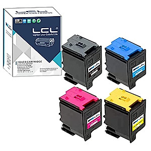LCL Compatible Toner Cartridge Replacement for Sharp MX-C30 MX-C30NT MX-C30NTB MX-C30NT-B MX-C30NTC MX-C30NT-C MX-C30NTM MX-C30NT-M MX-C30NTY MX-C30NT-Y (4-Pack Black Cyan Magenta Yellow)