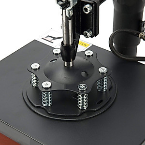 Hihone 5 in 1 Heat Press Machine, 12 x 10 inches Digital Sublimation 360 Degree Swivel Professional Heat Transfer for T-Shirt, Hat, Bag and Mug