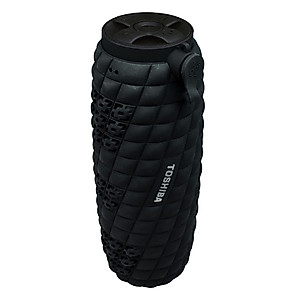 Toshiba Bluetooth Speaker | Wireless Speaker with Bluetooth Tech | 15 Hour Battery Life | Built in Microphone | Portable Speaker w/Deep Base Tech is Waterproof, Shockproof & Sandproof | TY-WSP80(K)