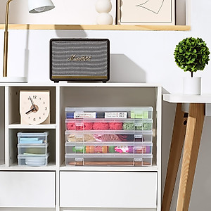 Party Club of America 9 Pack Clear Plastic Storage Boxes with Lids, Craft Jewelry Life Item Organizer for Puzzles, Pens, Rings, Needle and Thread, Nail Polish, Remote Controls