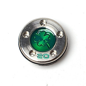 COOLSKY 2PCS Golf Club Putter Weights 20g Compatible with Select Newport GoLo Futura Newport Series Putters (Green Shamrock Clover Pattern)