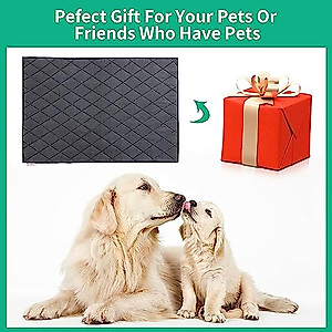 HOMBYS Chew Proof Tough Dog Crate Pad Mat 18"x29", Durable Pet Bed Mat for Teething Puppy Who Chew Their Beds, Upgraded Indestructible Training Fabric Kennel Pad for Dogs Crate Cages