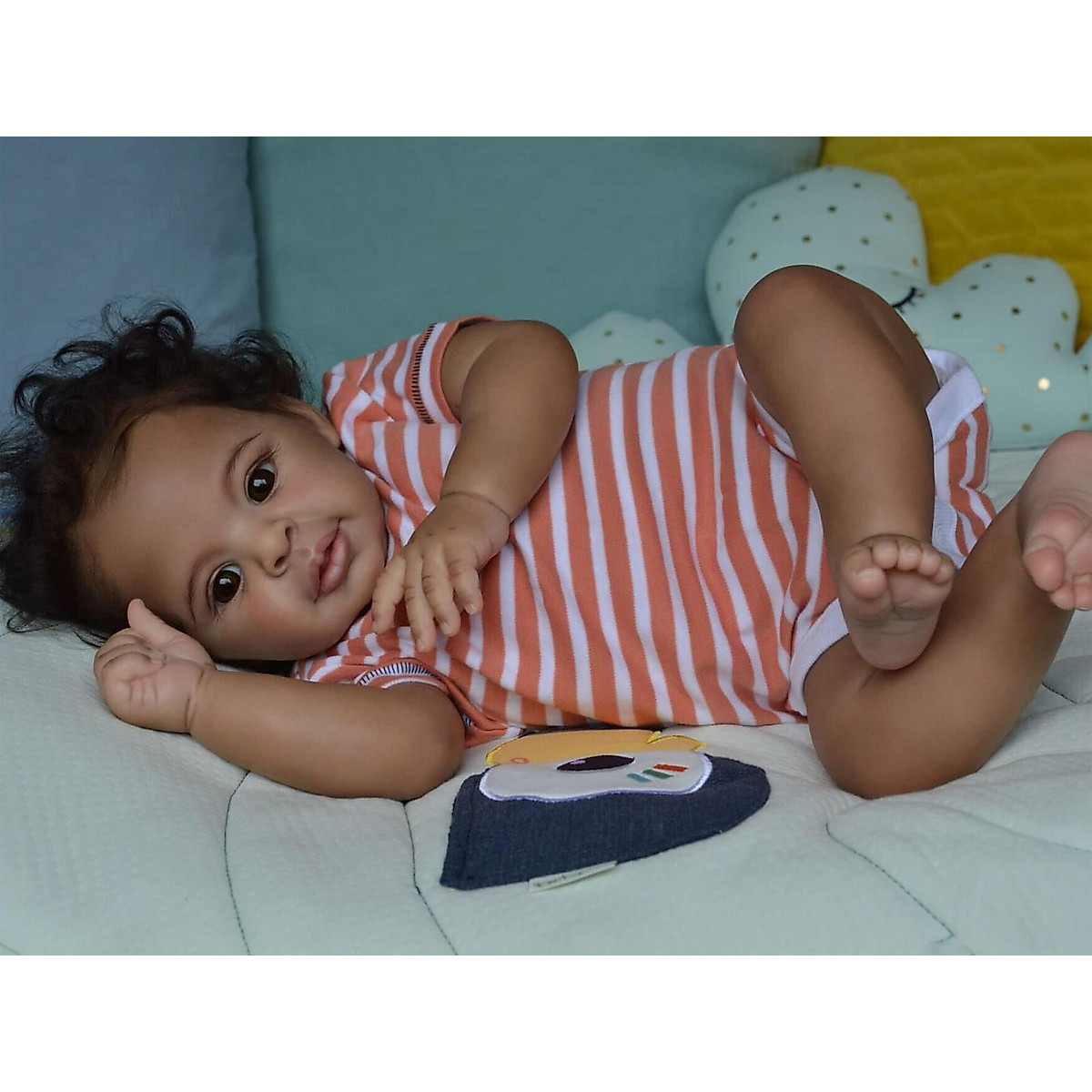 Zero Pam Reborn Baby Dolls Black Girl 22 in African American Reborn Babies That Look Real Lifelike Reborn Toddler Dolls for 3+ Year