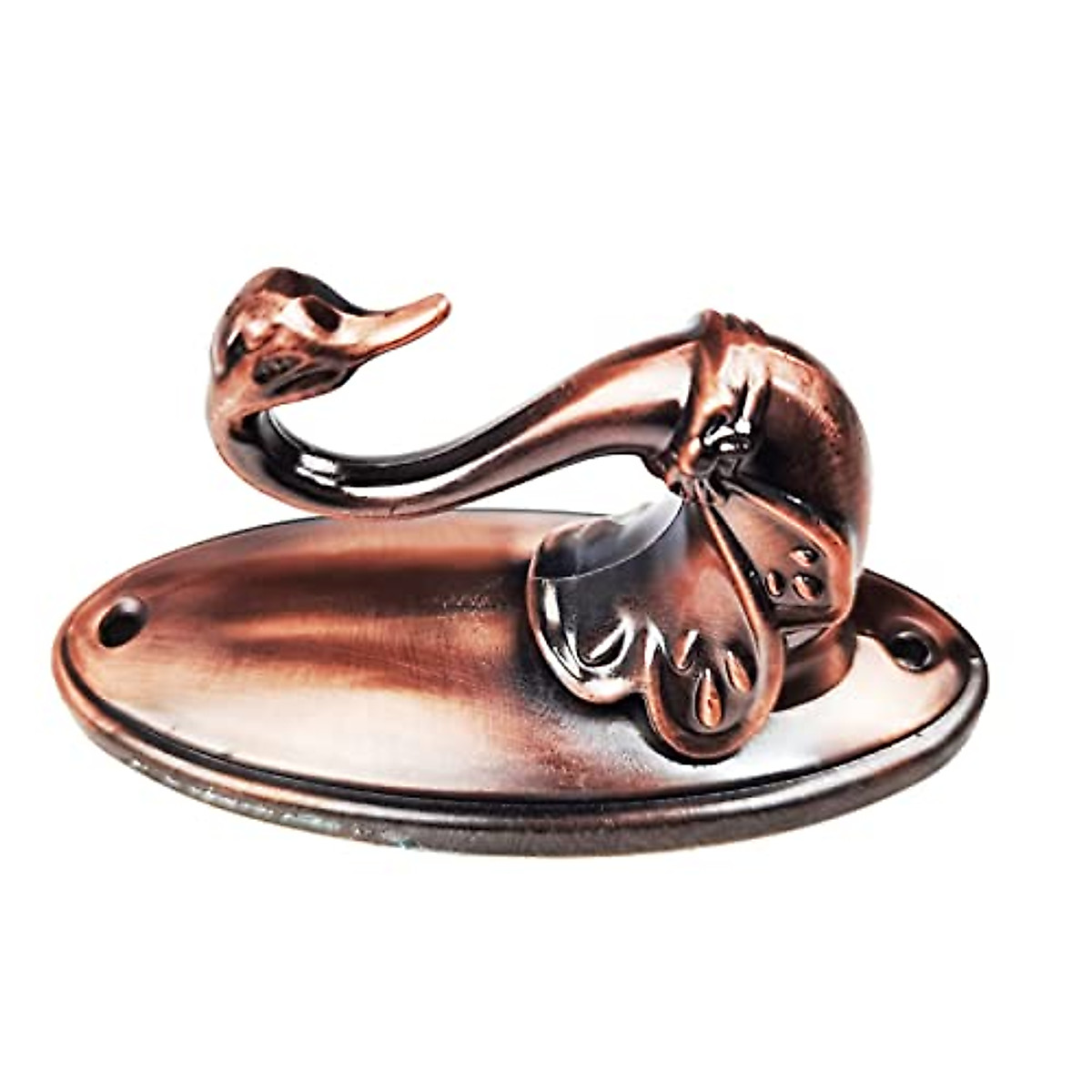 Byrub Swan Art Zinc Alloy Metal Hook Multi-Purpose Wall Coat Hook Curtain Back Hook Hook Rack Drying Rack Wall Hook (RedSwan)