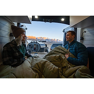 TETON Sports Evergreen Sleeping Bag - Large Cold-Weather Sleeping Bags with -10˚F, 0˚F, 20˚F, 35˚ Fahrenheit options with an L-Zipper - Camping Gear Accessory for Car & Tent Campers, Night/Red, 0F