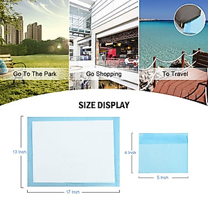 Rocinha 100 Pack Disposable Changing Pads Baby Disposable Underpads Waterproof Diaper Changing Pad Breathable Underpads Bed Table Protector Mat, 17 Inches x 13 Inches