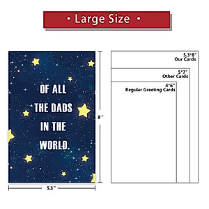 Bemoor Birthday Card for Father, Fathers Day Card, Happy Birthday Card for Dad from Son Daughter, Of All the Dads In The World, You're The Greatest