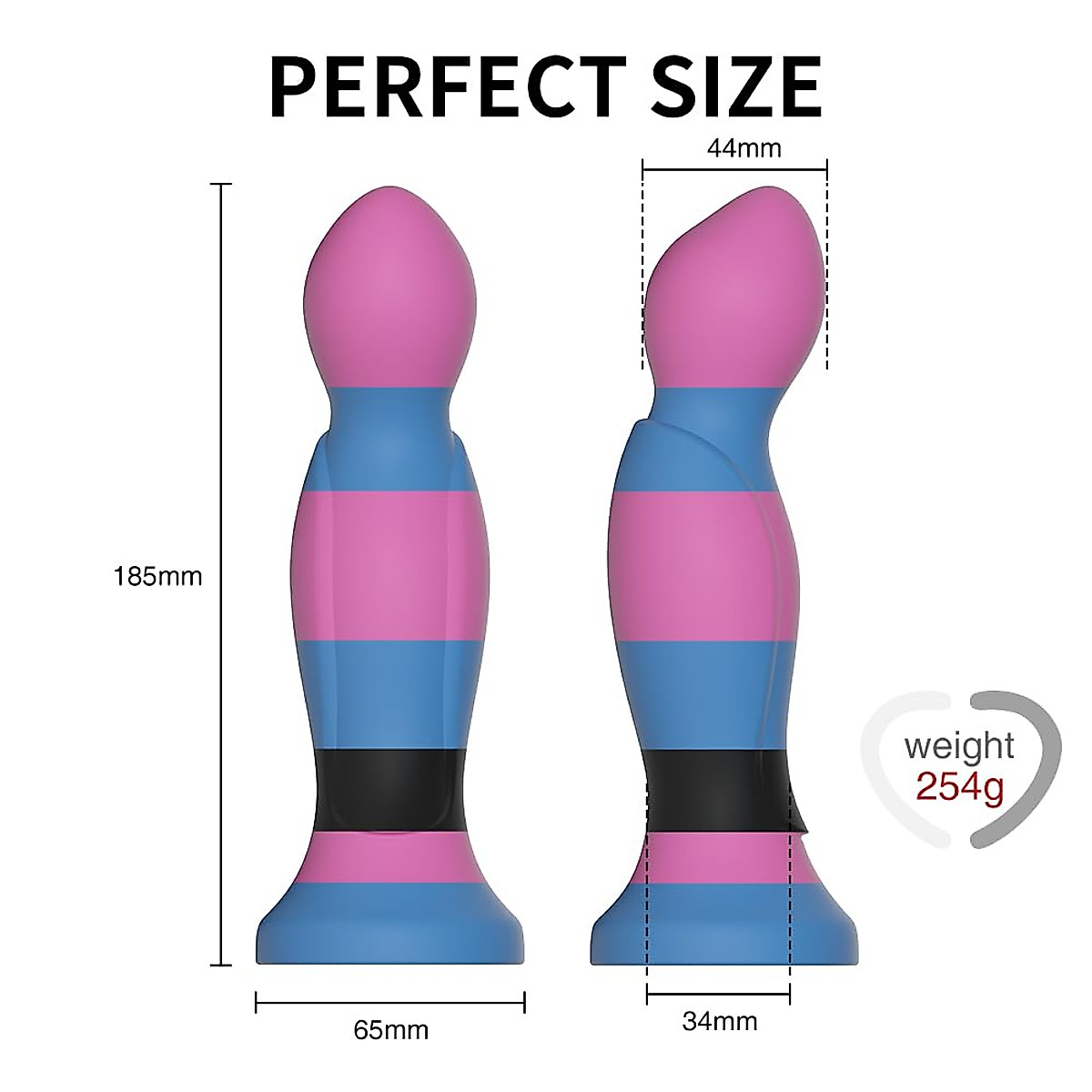 2023 Handheld Portable Soft Toys Silicone Massager for Women Pleasure Realistic Toy Suction Cup Female or Couple Stimulation Gifts 7.3 inch