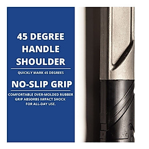 Boss Hammer Pro Series Titanium Hammer with Over-Molded No-Slip Rubber Grip - 16 oz, Construction Grade, Dual Side Nail Pullers, Smooth Faced - BH16TIS