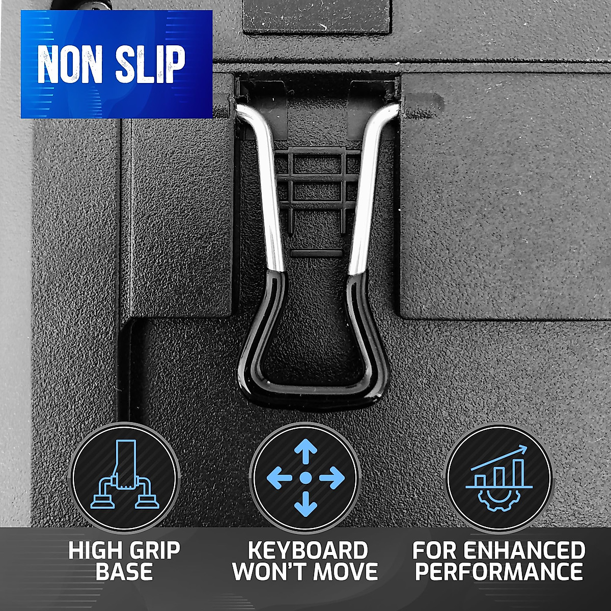 Computer Keyboard Feet Replacement 2 Pcs - Rubber Grip Small Ergonomic Tilt Stand Clips to Prop Up Keyboard Legs - for Logitech K120, K260, K270, K330, K345, K350, K360, K520, K835, K850 and More