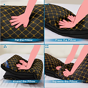 Siluvia Body Pillow for Adults-Premium Adjustable Loft Quilted Body Pillows - Hypoallergenic Fluffy Pillow - Quality Plush Pillow - Down Alternative Pillow (Gray-LightGray, 21”x54“)