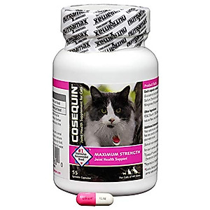 Nutramax Cosequin Joint Health Supplement for Cats - With Glucosamine and Chondroitin, 55 Capsules