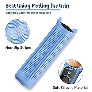 Xieen(2PCS) Fire tv Remote Cover(3rd Gen)(2021 Release), Fire Stick Remote Case Glow in The Dark, Light Weight, Anti Slip, Shock Proof(Glow Blue+Glow Green)