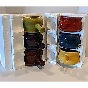 Stonewear Bowls 6 Piece Ceramic Soup Bowl Set, Multicolor