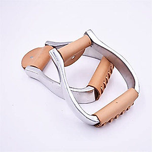 N/A Special Equestrian Supplies Western Stirrups Stainless Steel Aluminum Alloy Saddle Accessories (Color : As Shown, Size : One Size)