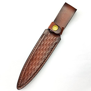Echeson Knife sheath leather sheath first layer cowhide knife sheath outdoor straight knife sheath