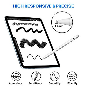 Stylus Pens for Touch Screens, NTHJOYS Active Stylus Pen for iOS/Android with Magnetic Design Fine Point Stylist Pencil Compatible with Apple iPad/Pro/Air/Mini/iPhone/Tablets Writing & Drawing