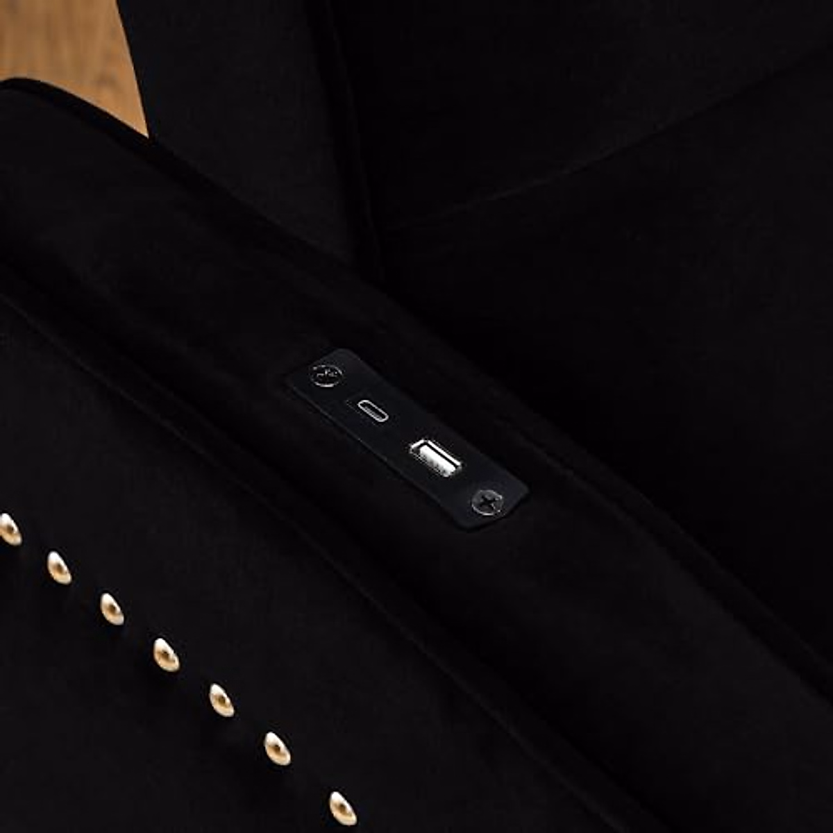 Verfur 3 in 1 Pull Bed Sleeper, Modern Upholstered Loveseat Lounge Sofa & Couches w/Reclining Backrest, Convertible Futon Love Seat Small Furniture for Living Room, Black w/USB Charging