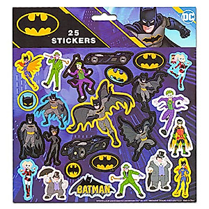Batman Backpack for Kids - Bundle with 16" Batman Backpack Plus Batman Stickers, Water Bottle, and More for Boys and Girls (Batman School Supplies)